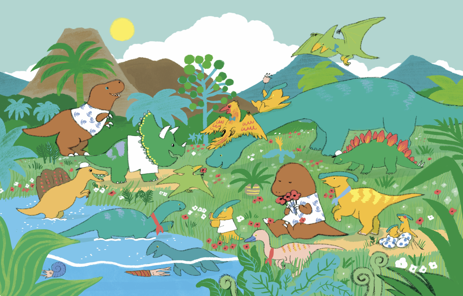 巨大恐竜展2024連動企画「 DINO ART QUEST」に恐竜イラスト製作 – momoro's portfolio site – ももろ ...